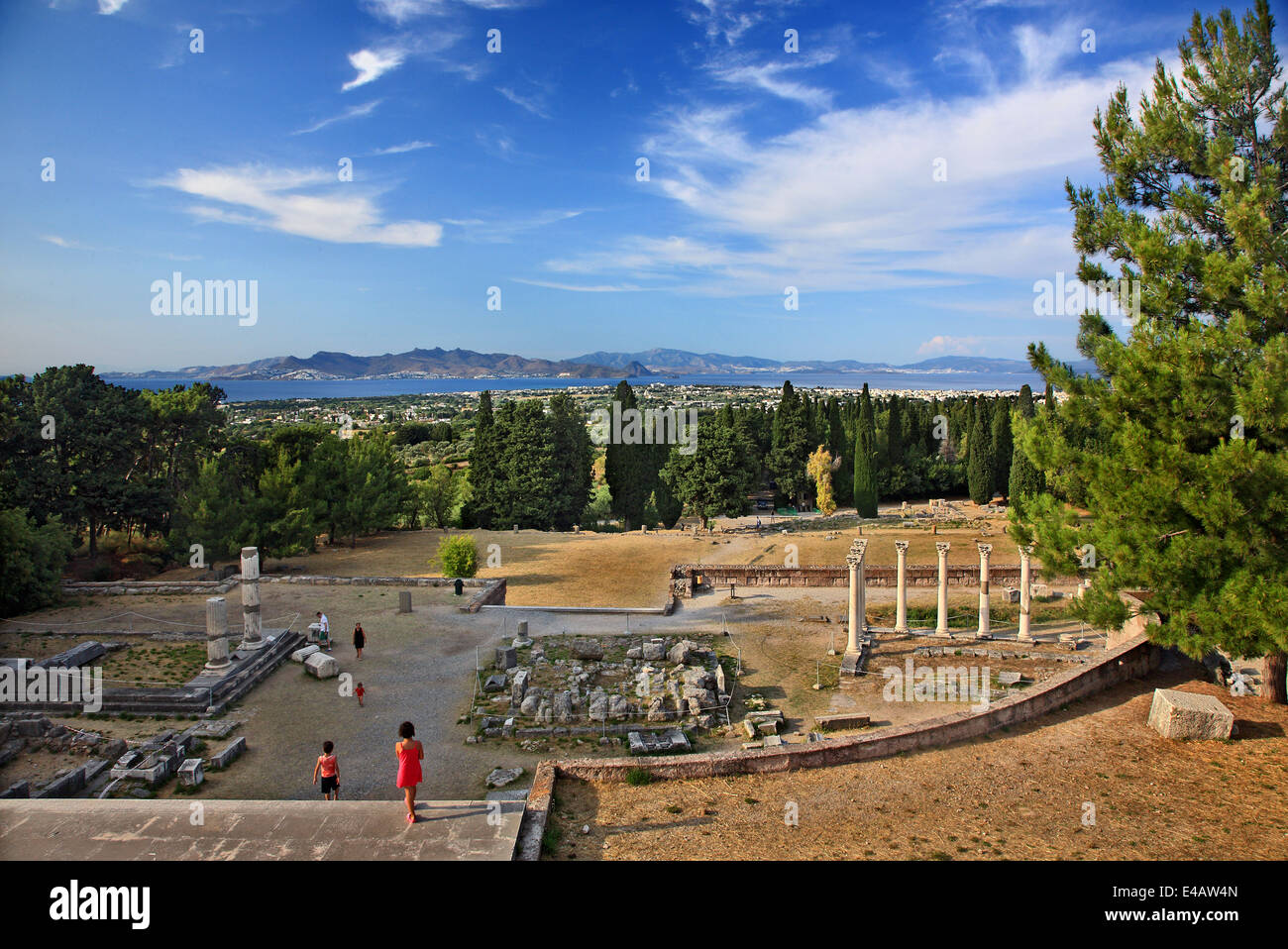 At the archaeological site of the Asklepieion, Kos island, Dodecanese ...