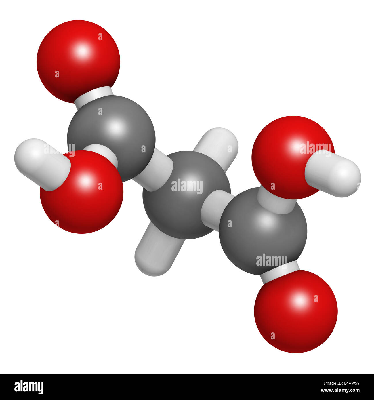 Malonic acid organic dicarboxylic acid molecule. Atoms are represented ...