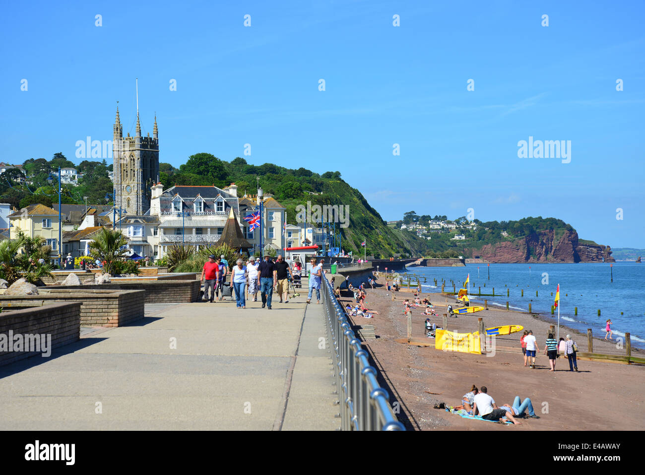 Beach promenade, Teignmouth, Teignbridge District, Devon, England ...