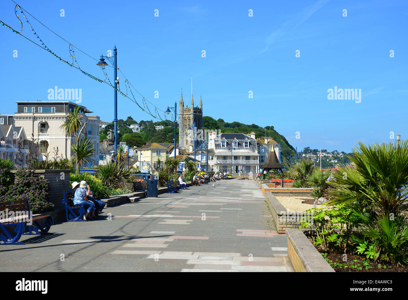 Beach promenade, Teignmouth, Teignbridge District, Devon, England ...