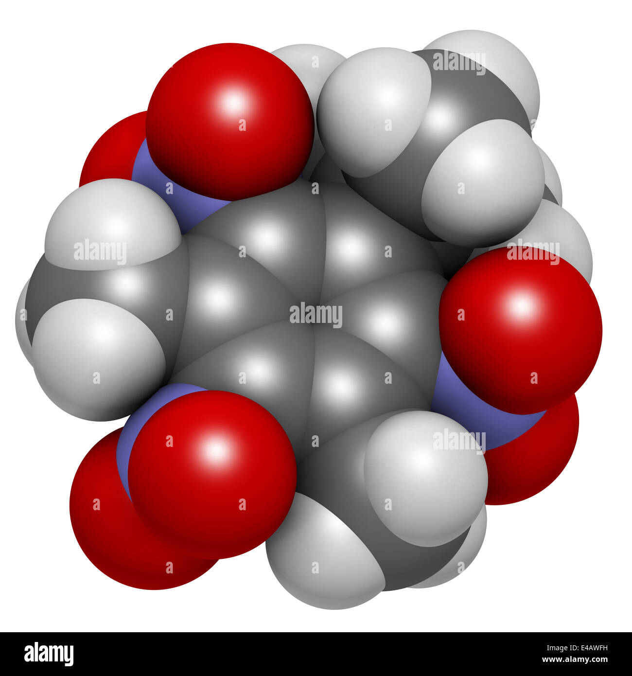 Musk xylene molecule. Highly persistent and bioaccumulative pollutant ...
