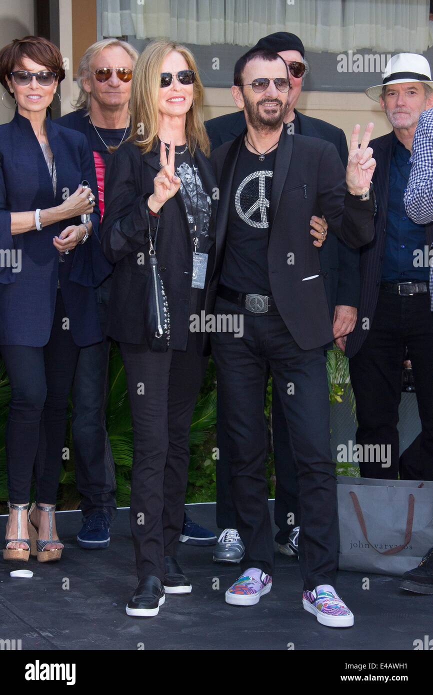 Los Angeles, California, USA. 7th July, 2014. Ringo Starr, Barbara Bach ...