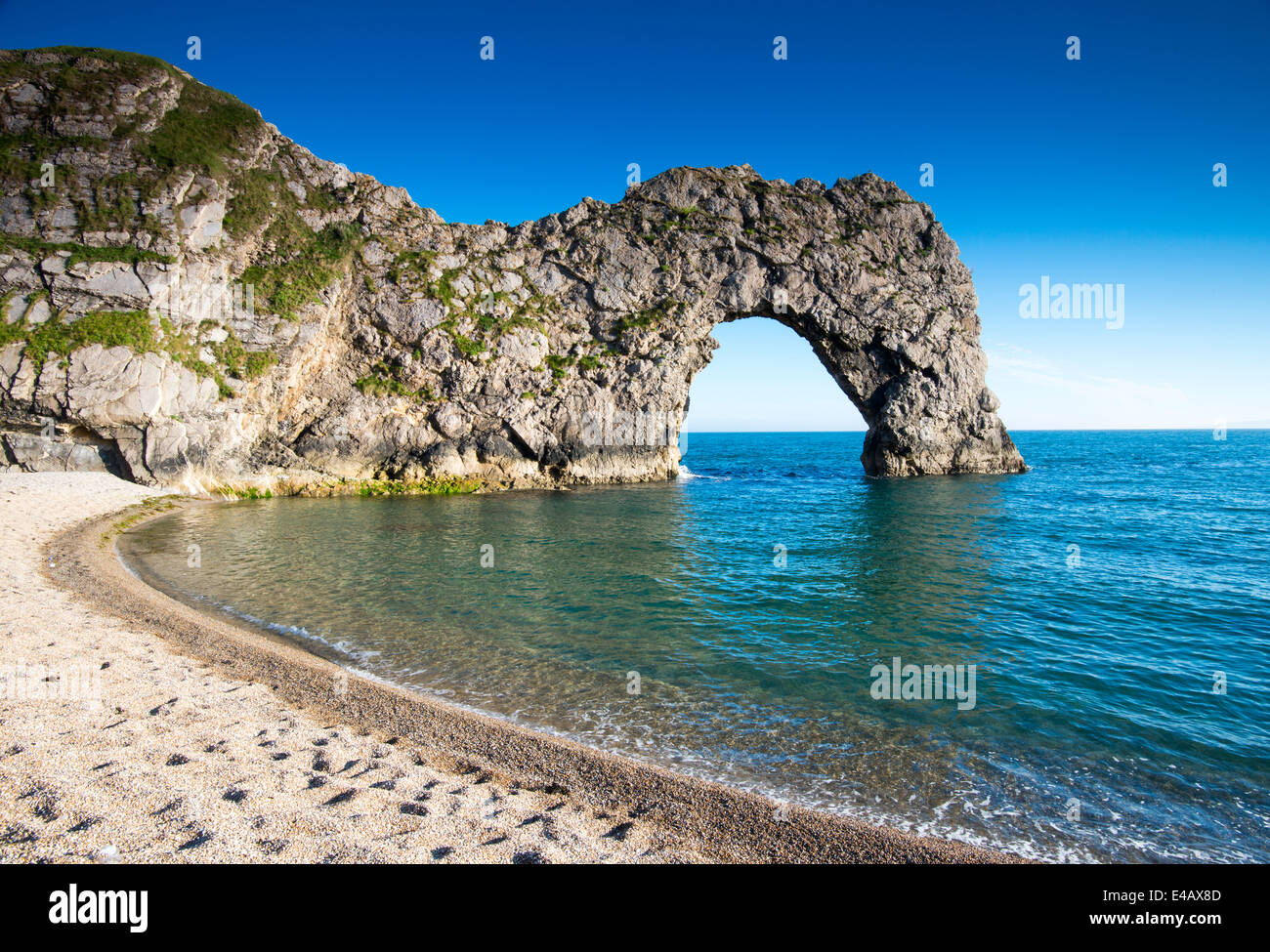 A sunny summer evening at Durdle Door, Dorest England UK Stock Photo ...