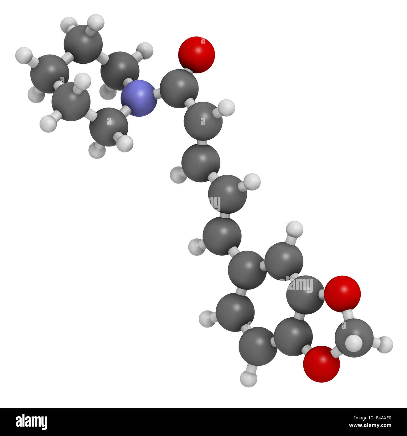 Piperine black pepper molecule. Responsible for the pungency of black ...
