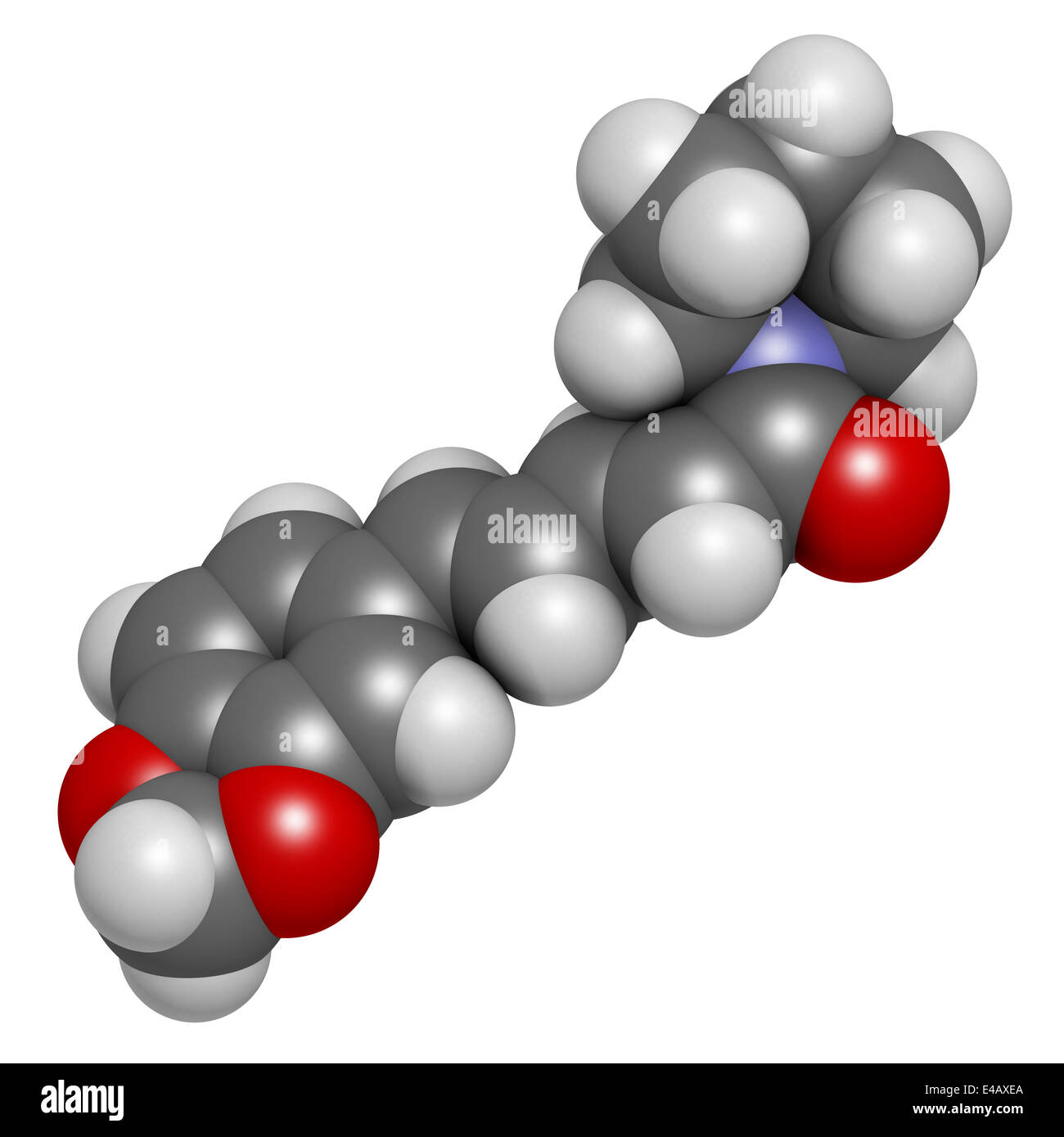 Piperine black pepper molecule. Responsible for the pungency of black ...