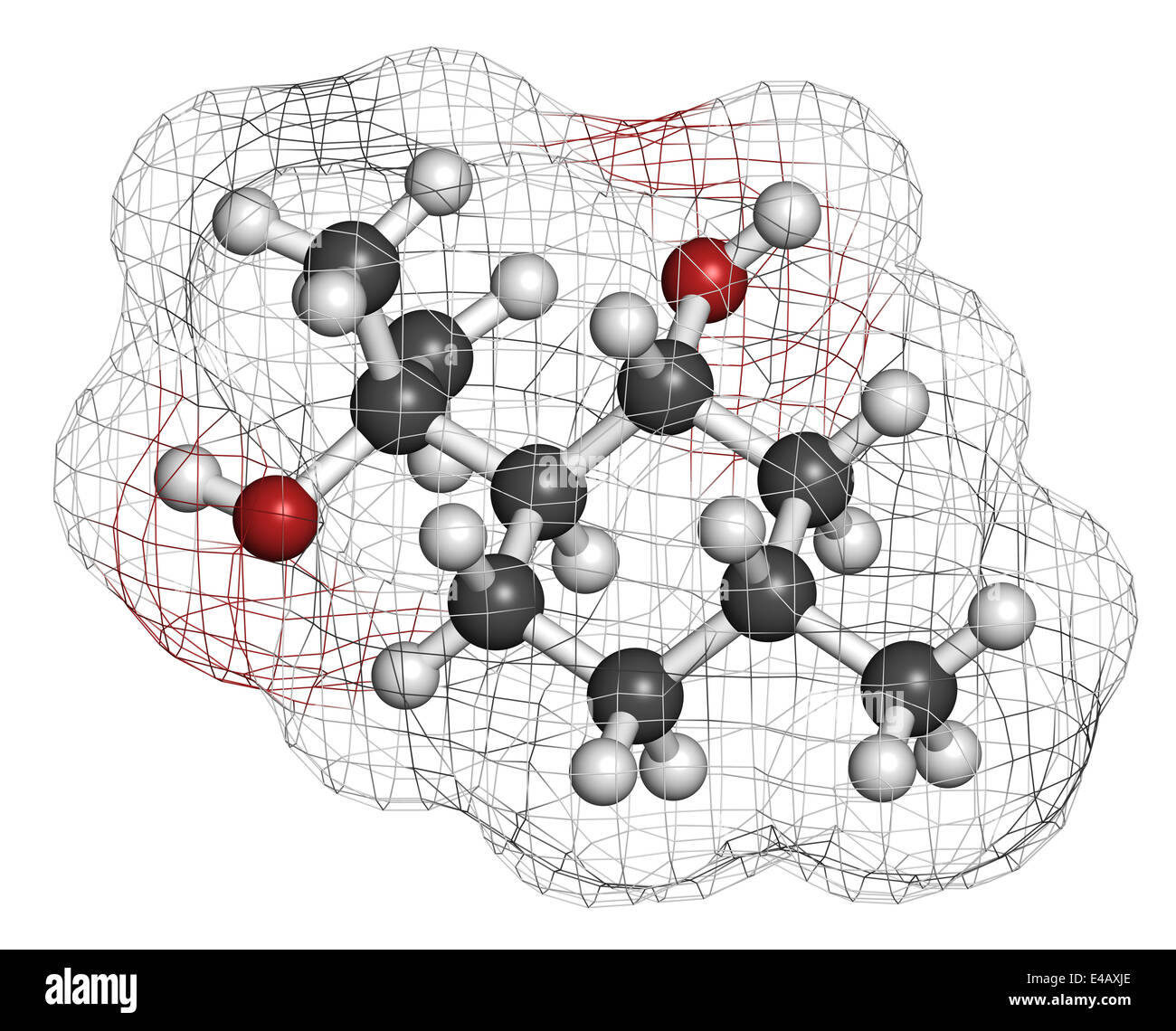 p-Menthane-3-8-diol (PMD, menthoglycol) insect repellent molecule ...