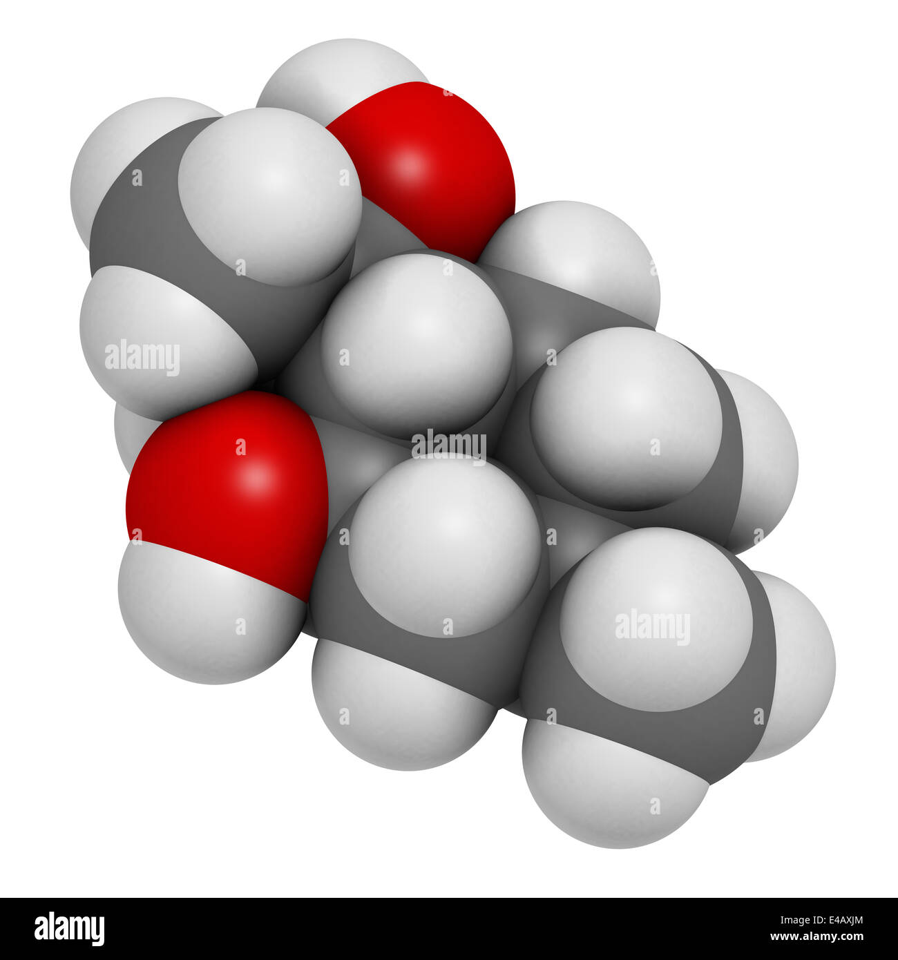 p-Menthane-3-8-diol (PMD, menthoglycol) insect repellent molecule ...
