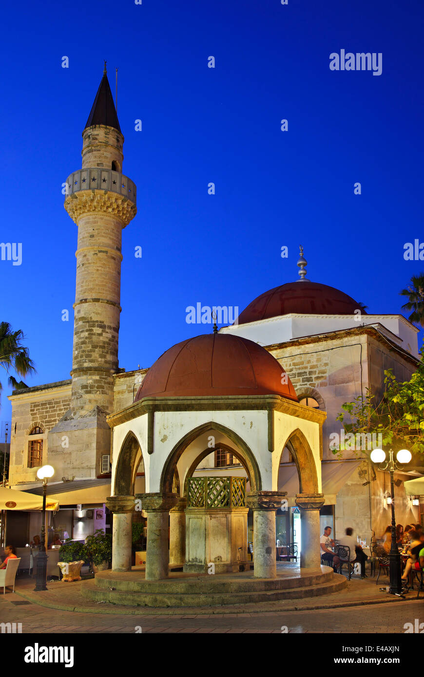 The Defterdar mosque at Eleftherias square, Kos town, Kos island ...