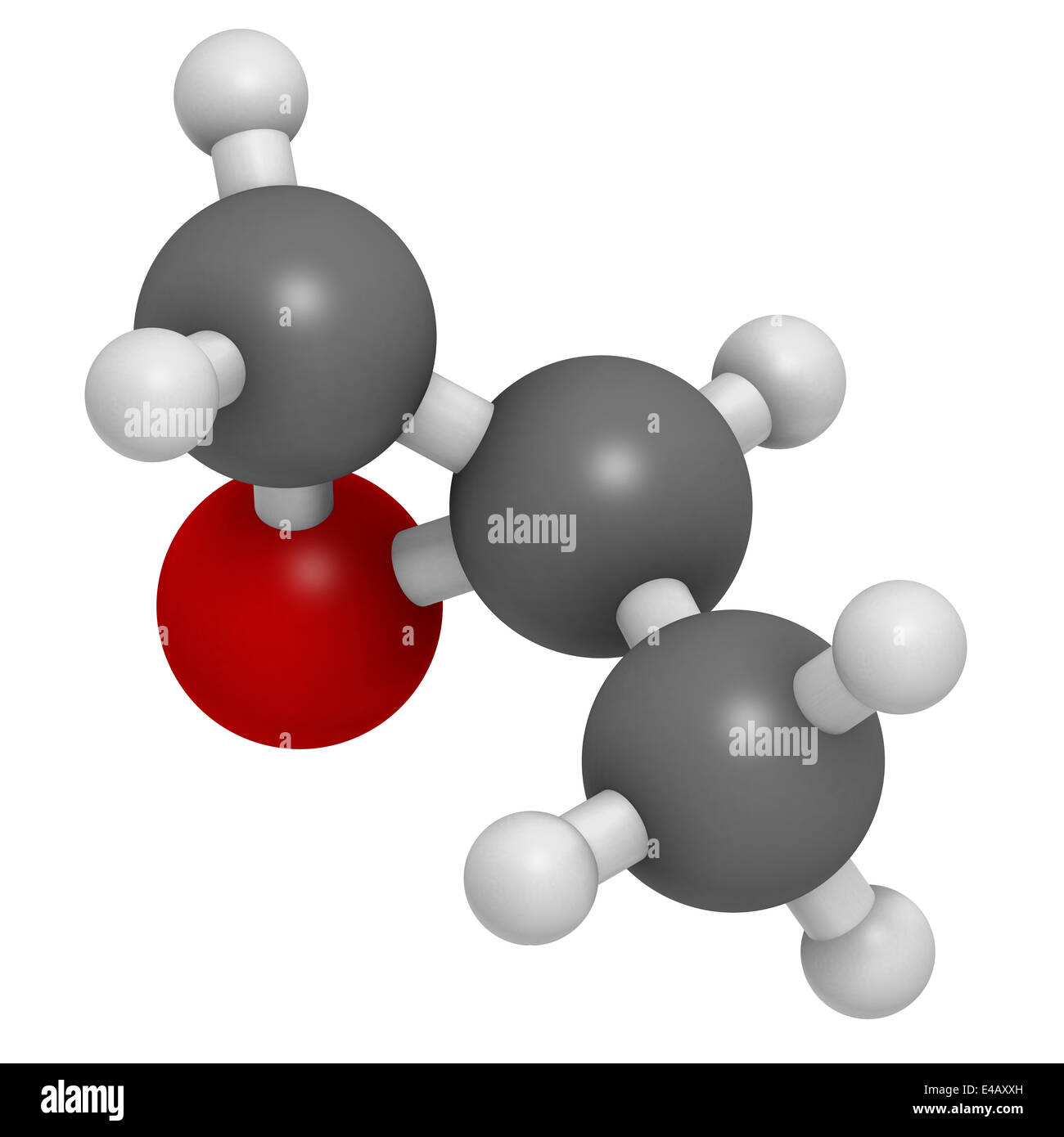 Propylene oxide molecule. Used as fumigant in pasteurization of almonds ...