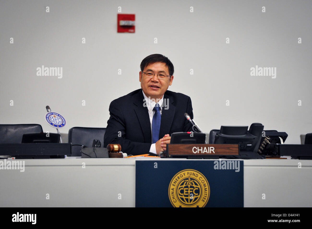 New York, US. 7th July, 2014. Pan Jiahua, director-general of the ...