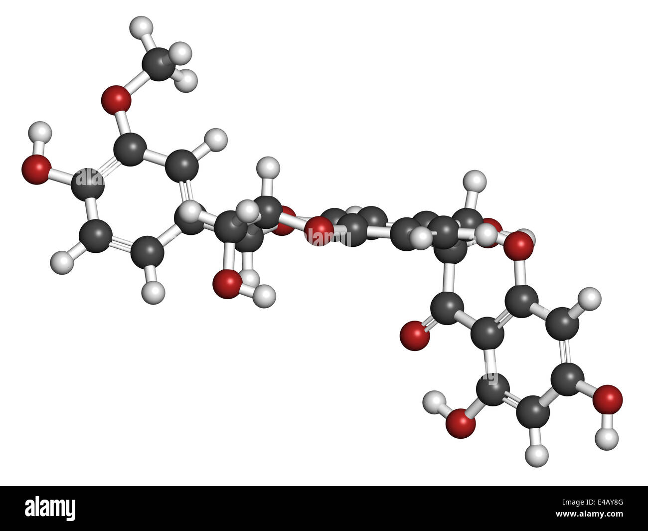 Silibinin (silybin) milk thistle molecule. Major constituent of ...