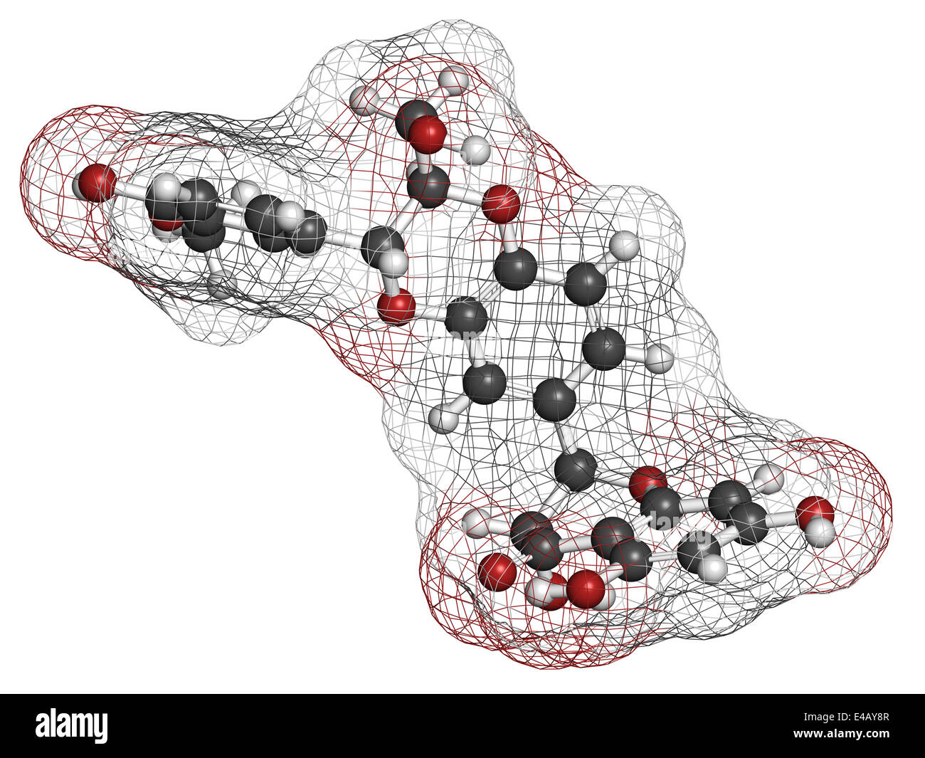 Silibinin (silybin) milk thistle molecule. Major constituent of ...