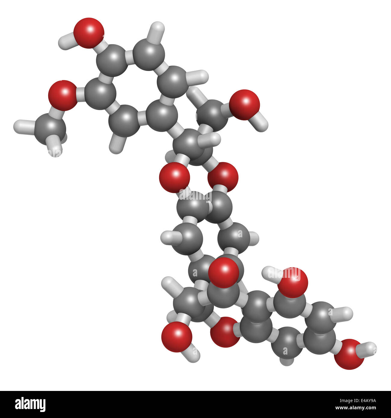 Silibinin (silybin) milk thistle molecule. Major constituent of ...