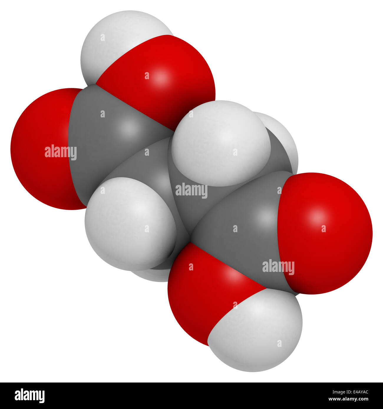 Succinic acid (butanedioic acid, spirit of amber) molecule ...