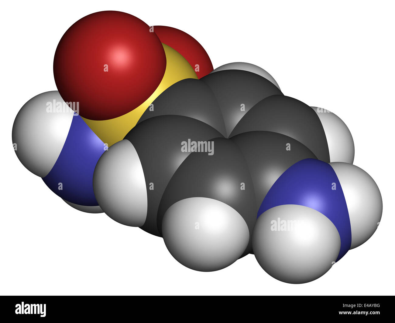 Sulfanilamide (sulphanilamide) sulfonamide antibiotic molecule Stock ...