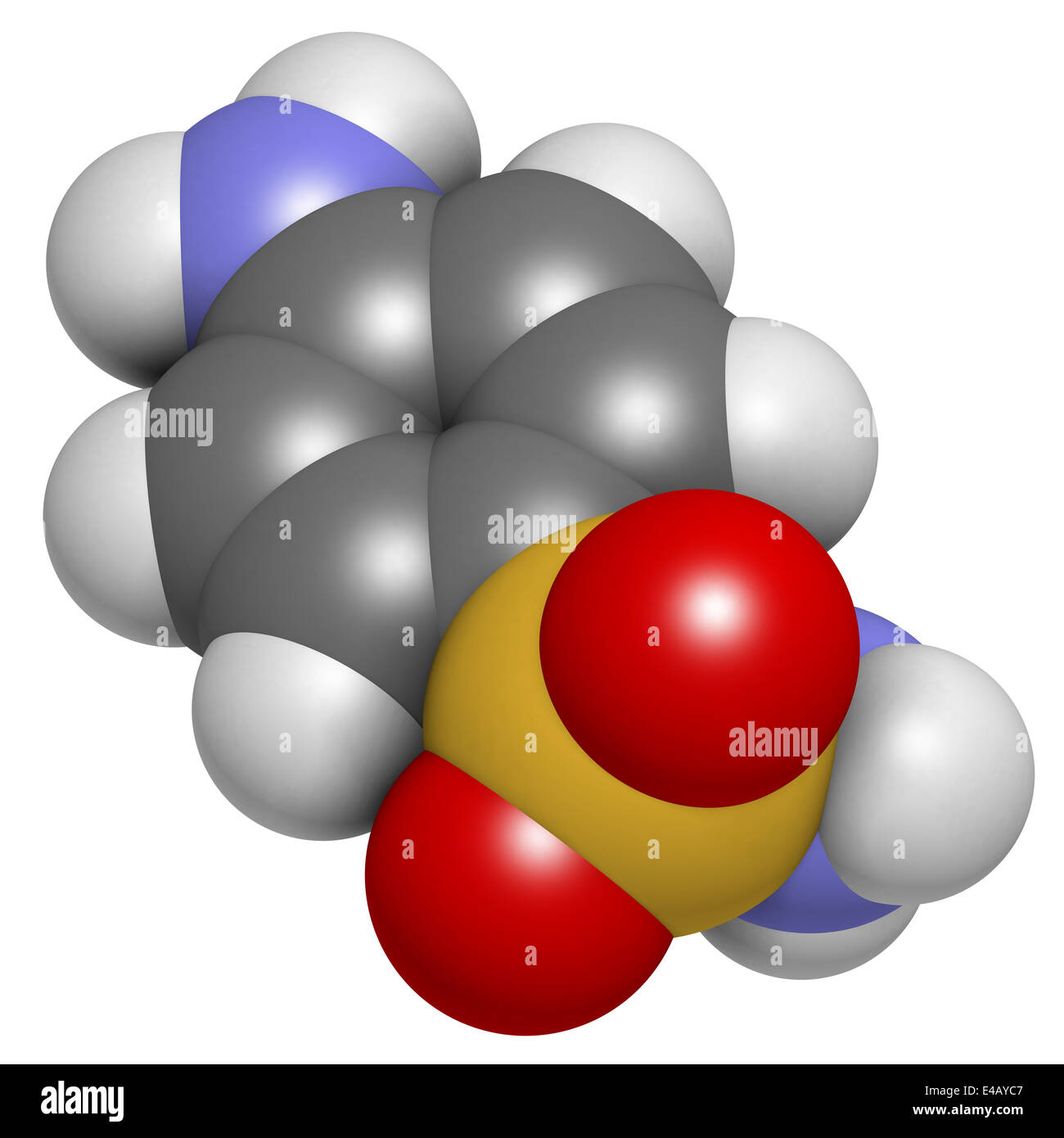 Sulfanilamide (sulphanilamide) sulfonamide antibiotic molecule Stock ...