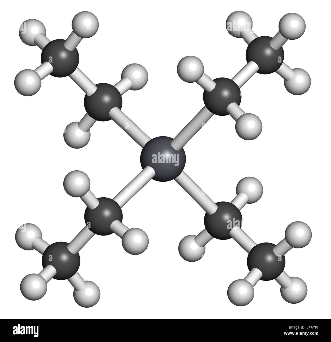 Tetraethyllead gasoline octane booster molecule. Neurotoxic organolead ...