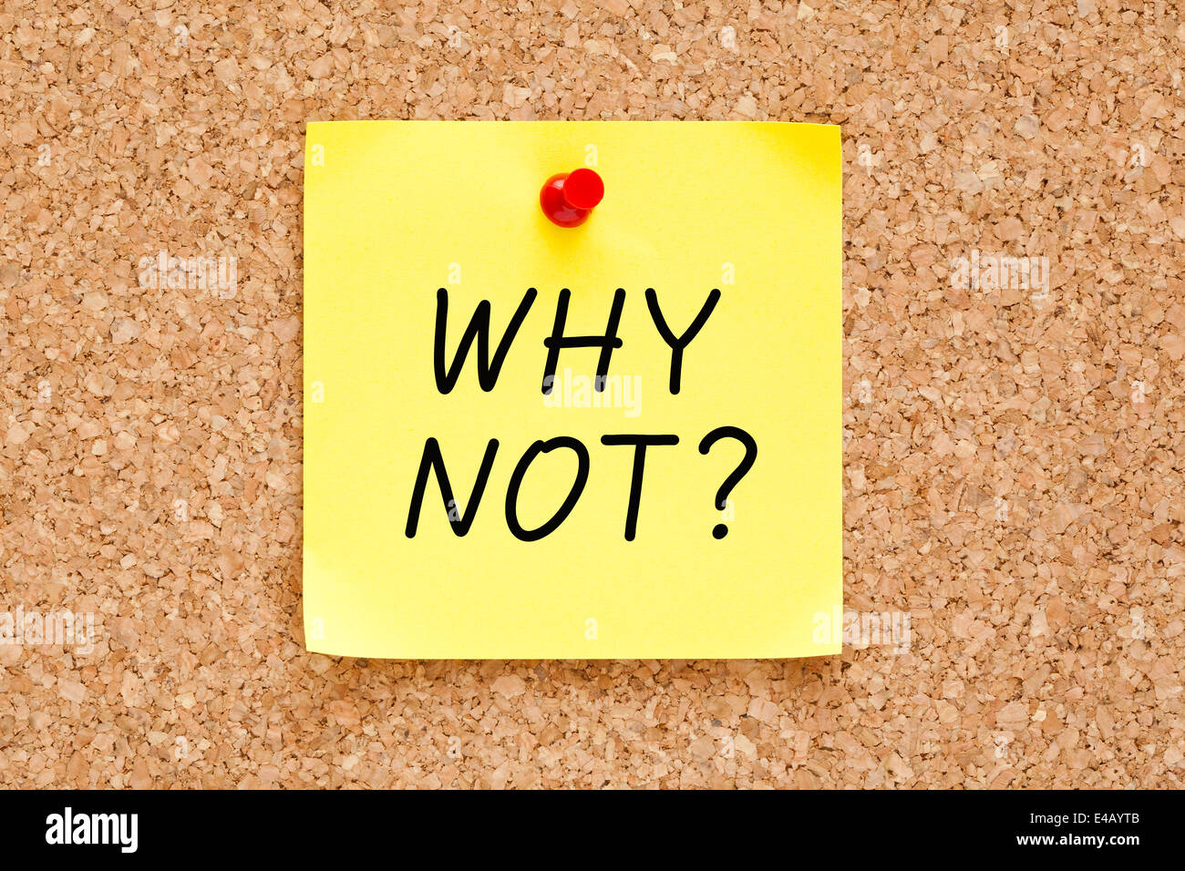Why Not? handwritten on yellow sticky note Stock Photo - Alamy