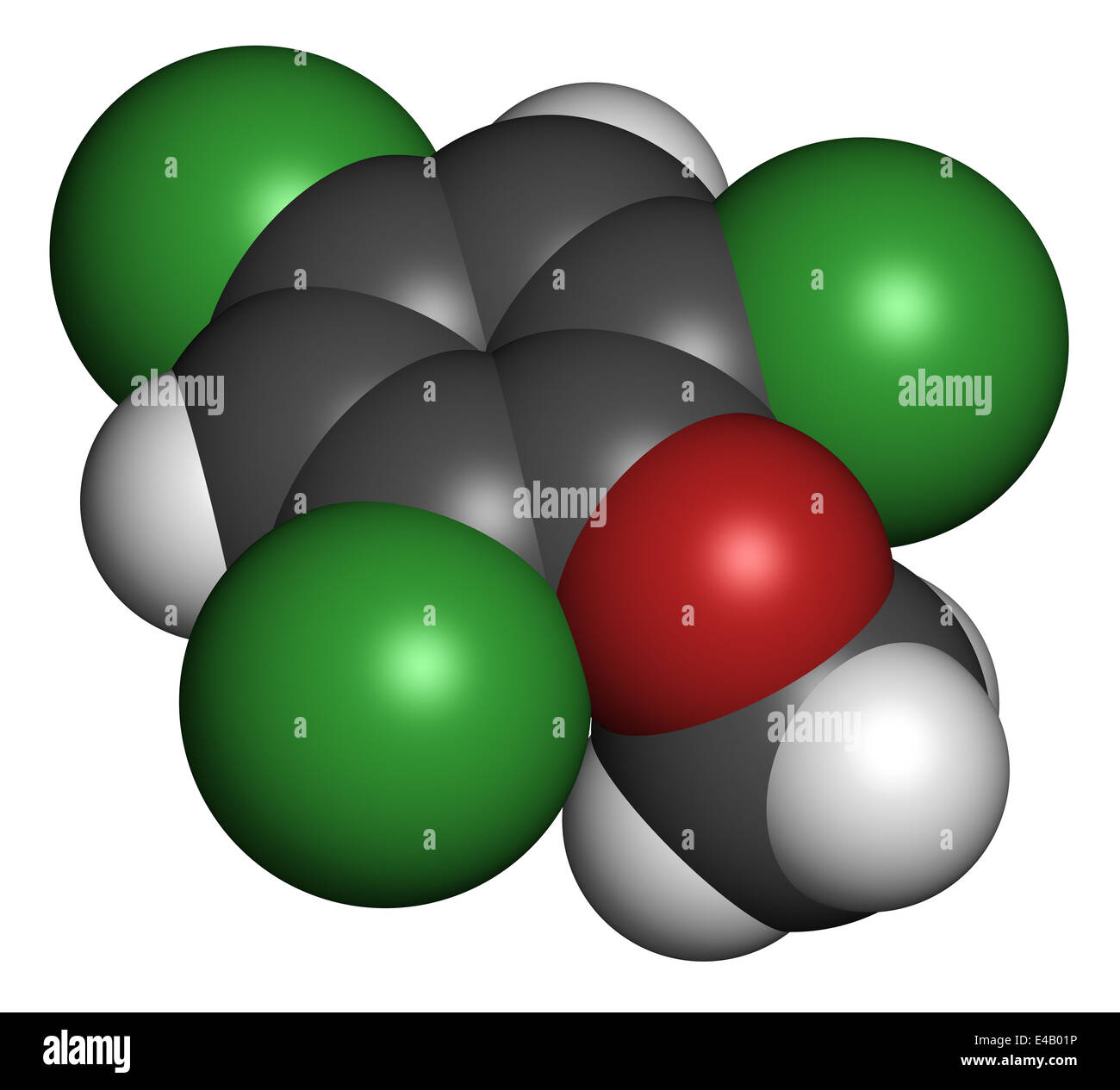 Trichloroanisole (TCA) cork taint molecule. Produced by fungi and ...