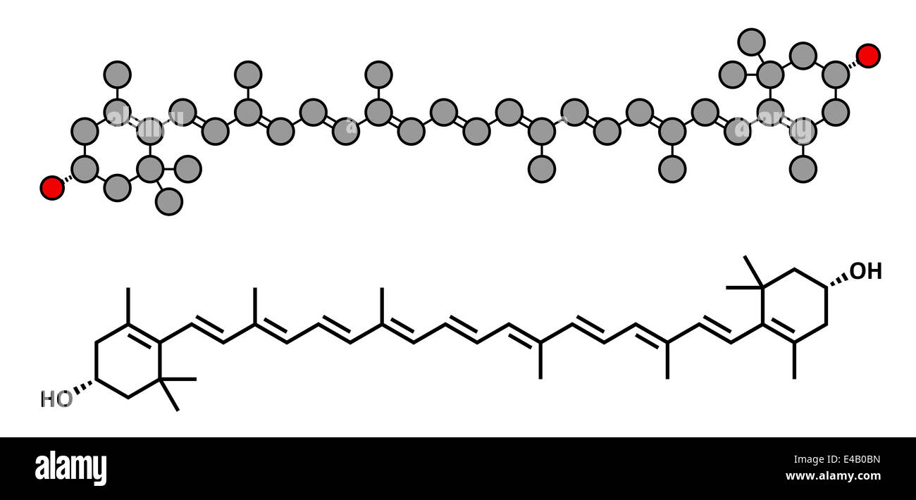 Zeaxanthin yellow pigment molecule. Responsible for color of bell ...