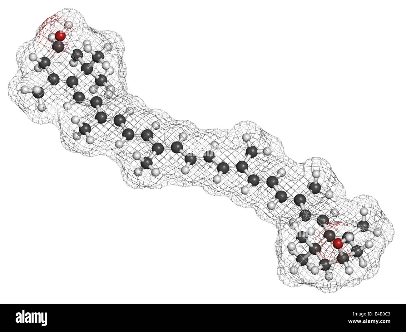 Zeaxanthin yellow pigment molecule. Responsible for color of bell ...