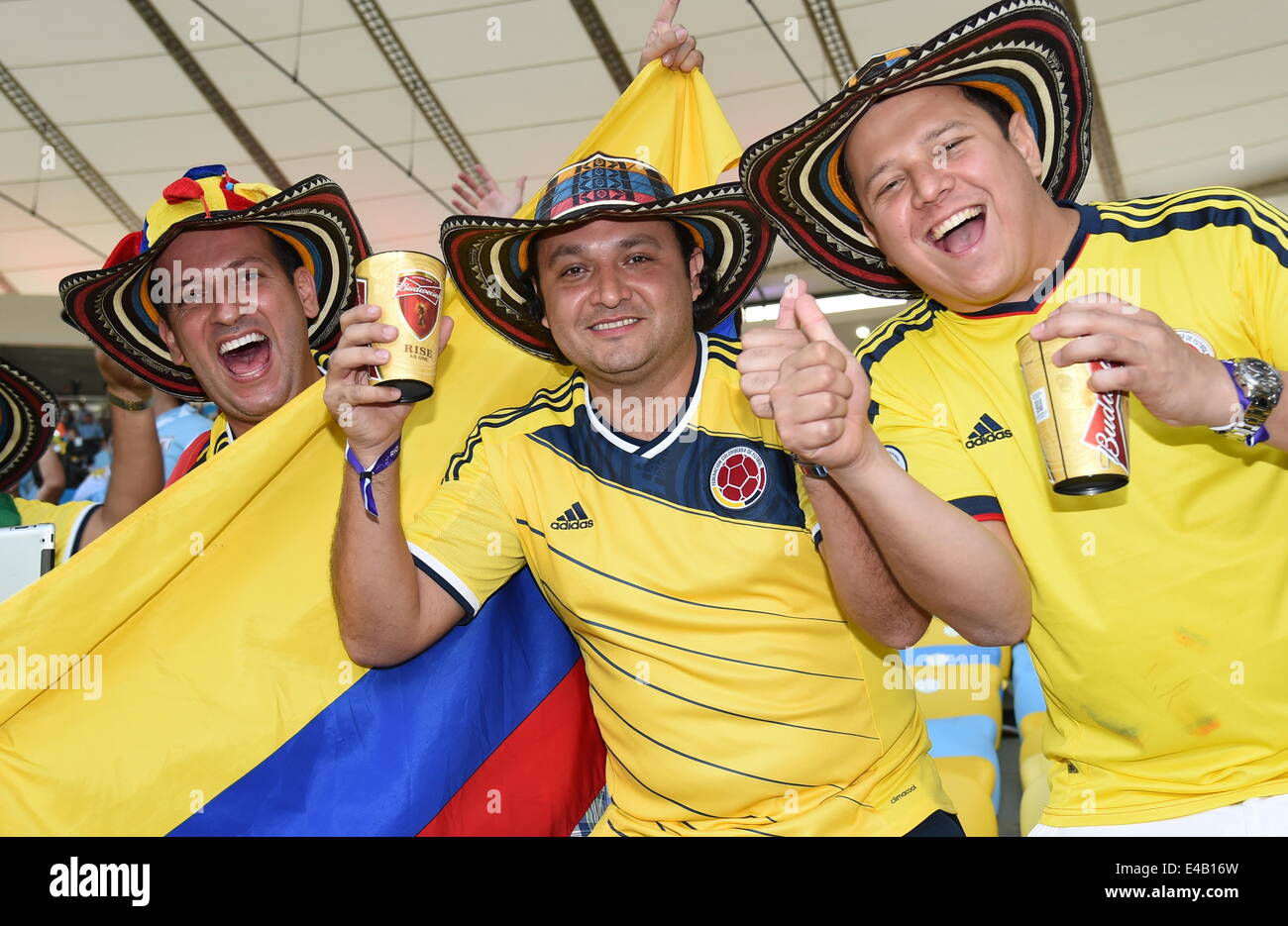 Rio De Janeiro, Brazil. 28th June, 2014. Colombia fans (COL) Football ...