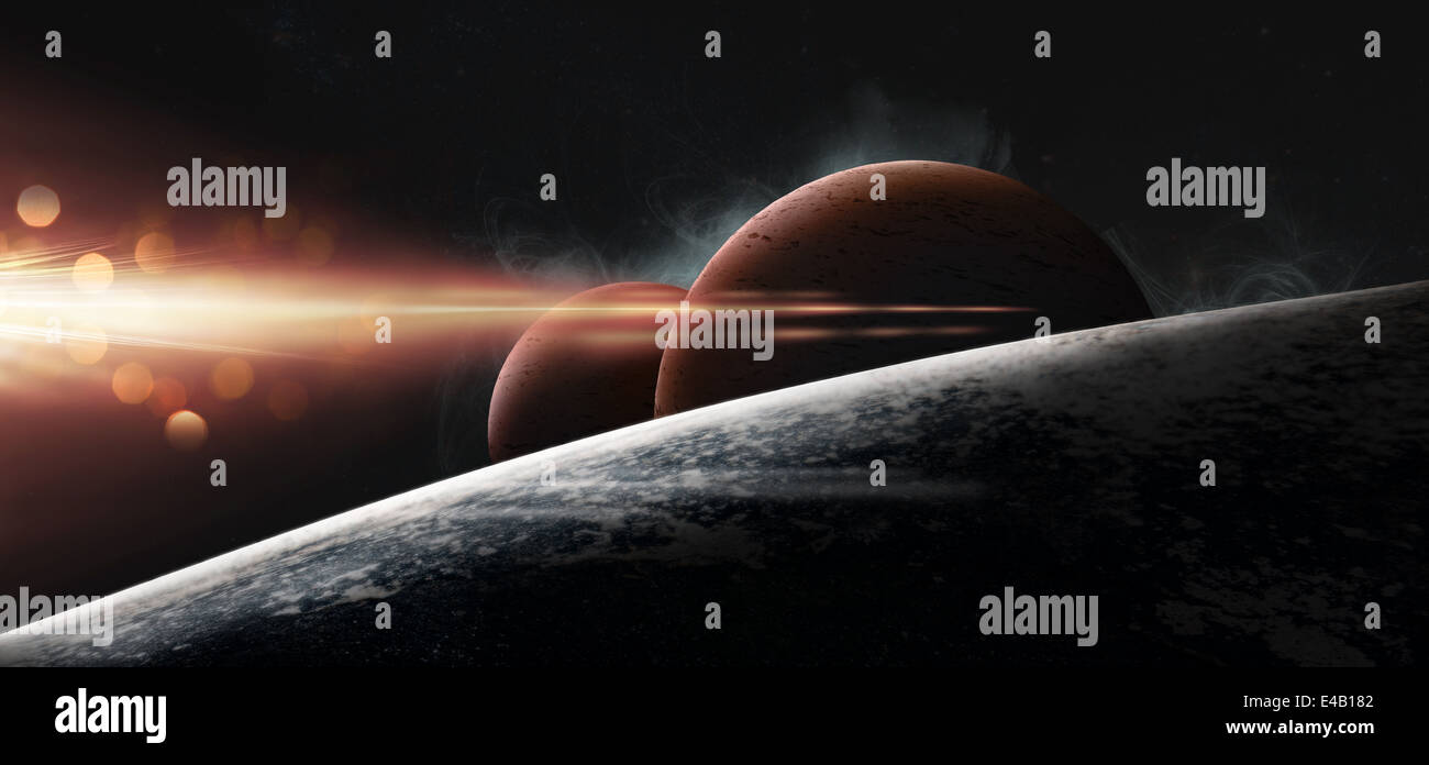 Solar system sun center planets hi-res stock photography and images - Alamy