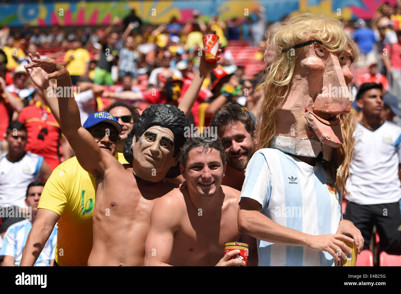 Brasilia, Brazil. 5th July, 2014. Argentina fans (ARG) Football/Soccer ...