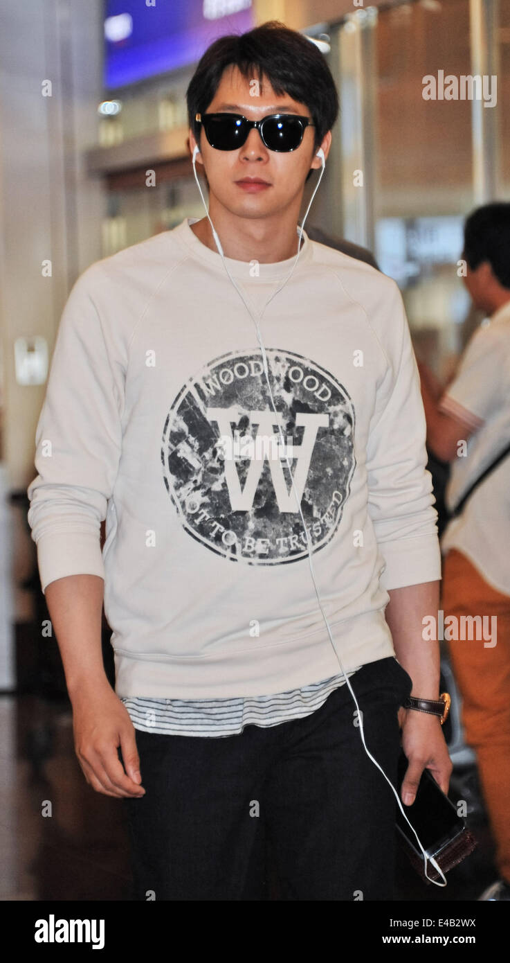 Yuchun(JYJ), Jul 8, 2014 : Tokyo, Japan : Korean singer Yoo-chun Park of JYJ arrives at Tokyo ...