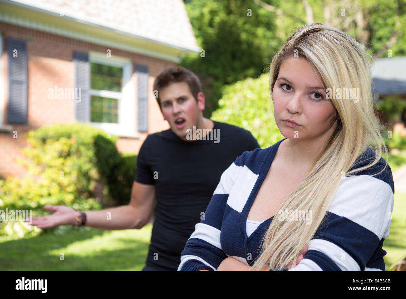 Woman glares at man hi-res stock photography and images - Alamy