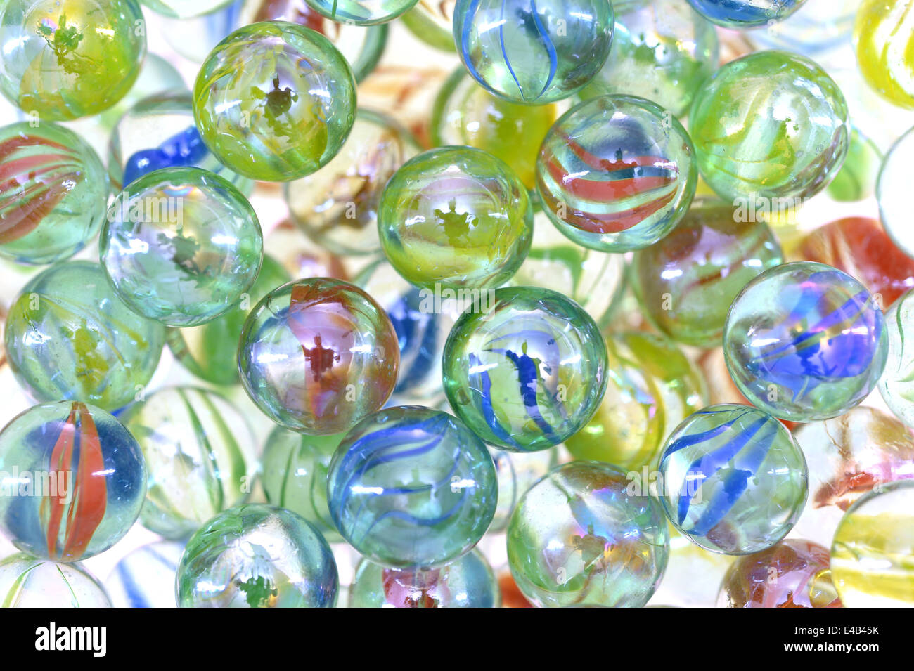 A close up shot of glass marbles Stock Photo - Alamy