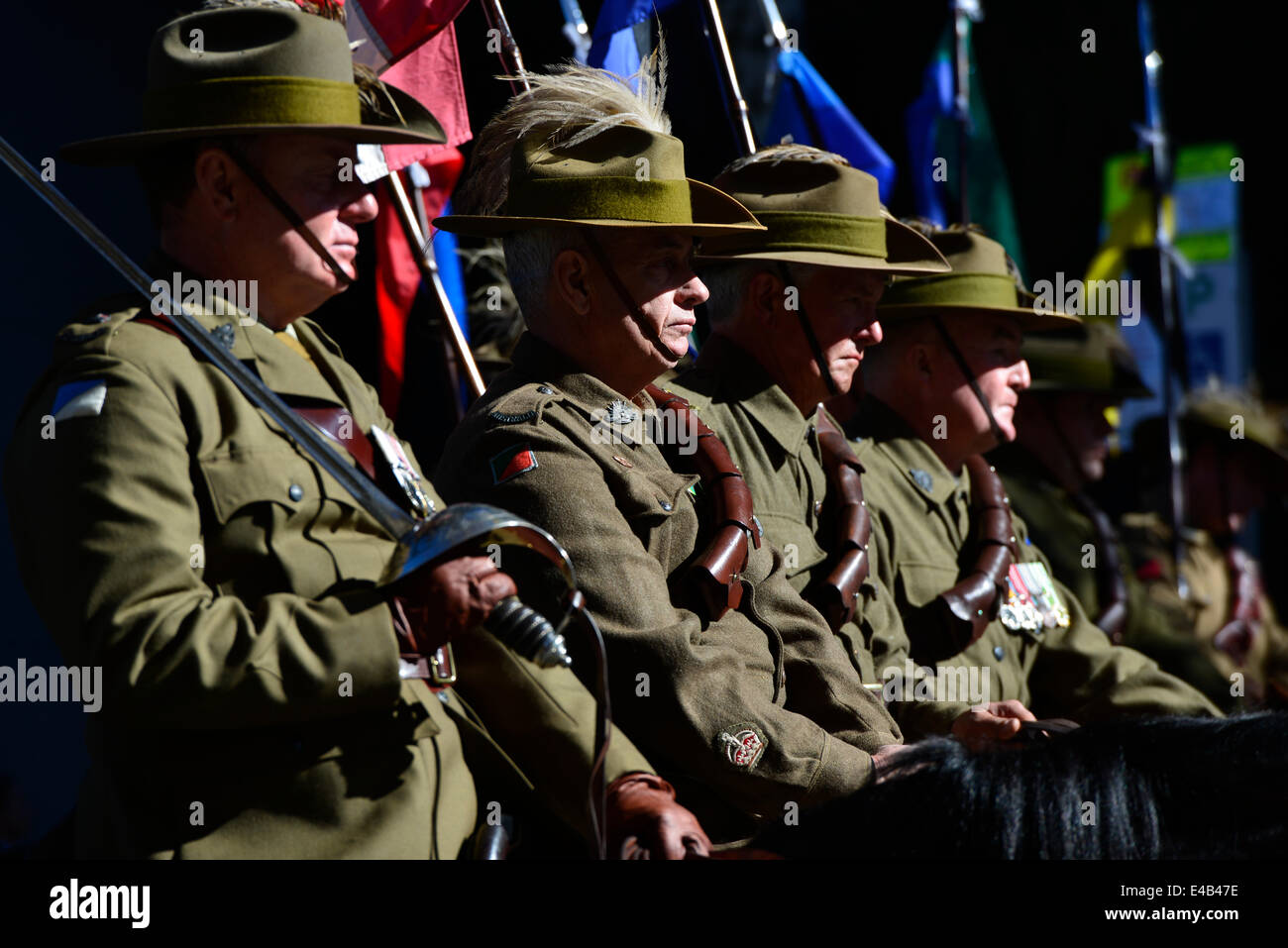 Light Horse Brigade re-enactors and their horses celebrated the ...