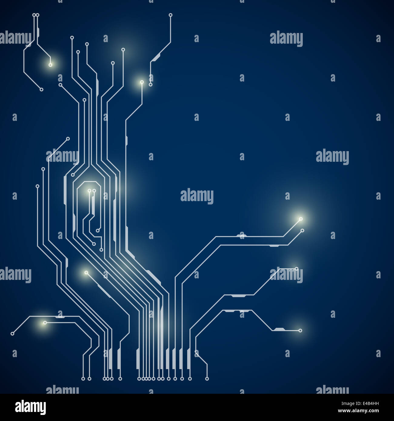 Abstract hi-tech illustration with circuit board texture. Vector ...