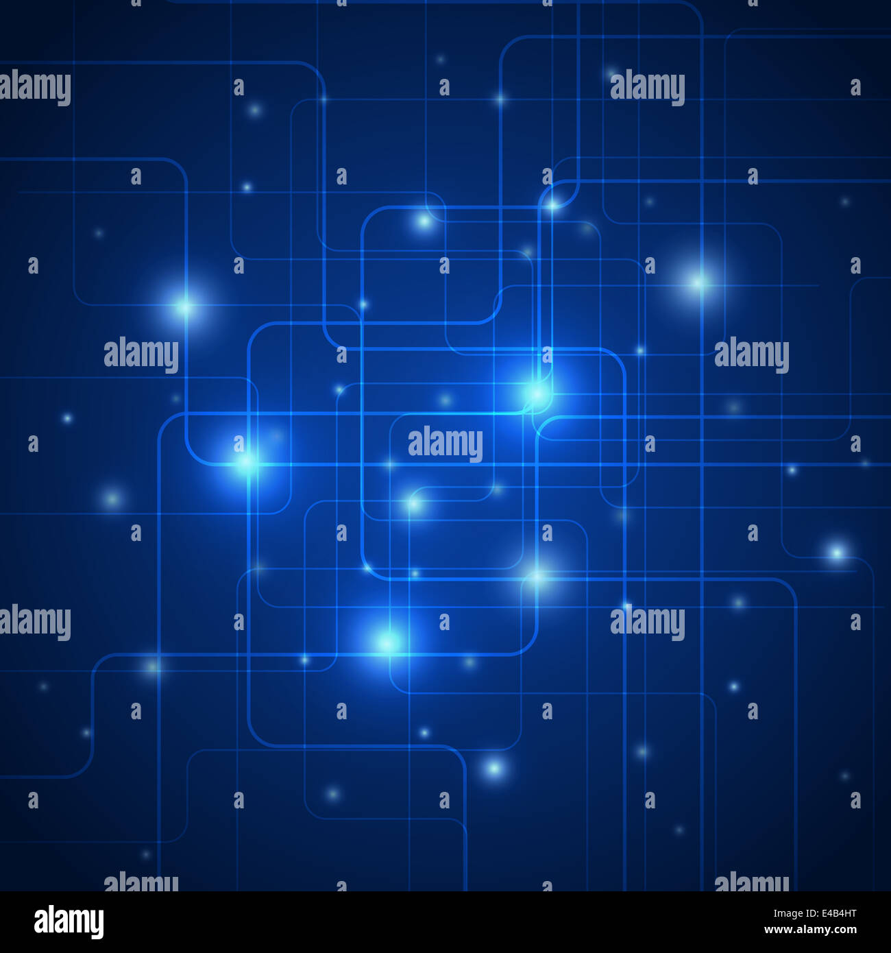 Hi tech signals in wires, abstract technology vector background Stock ...