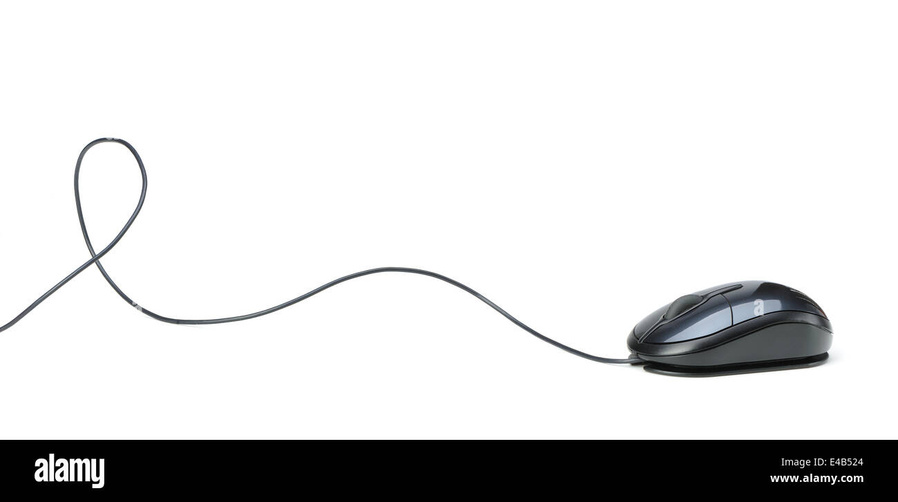 Mouse with a cord Stock Photo - Alamy