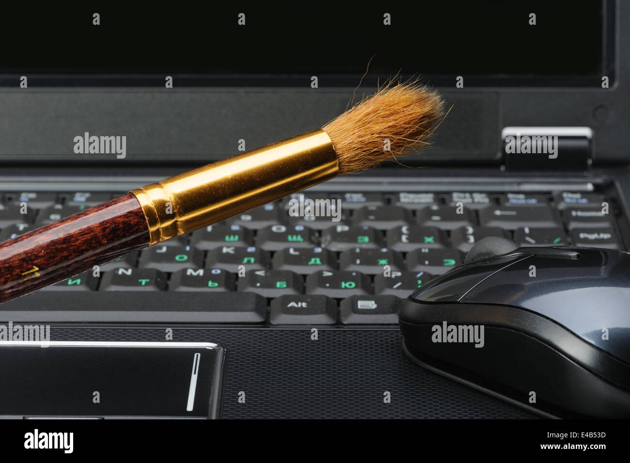 Brush laptop concept computer art hi-res stock photography and images ...