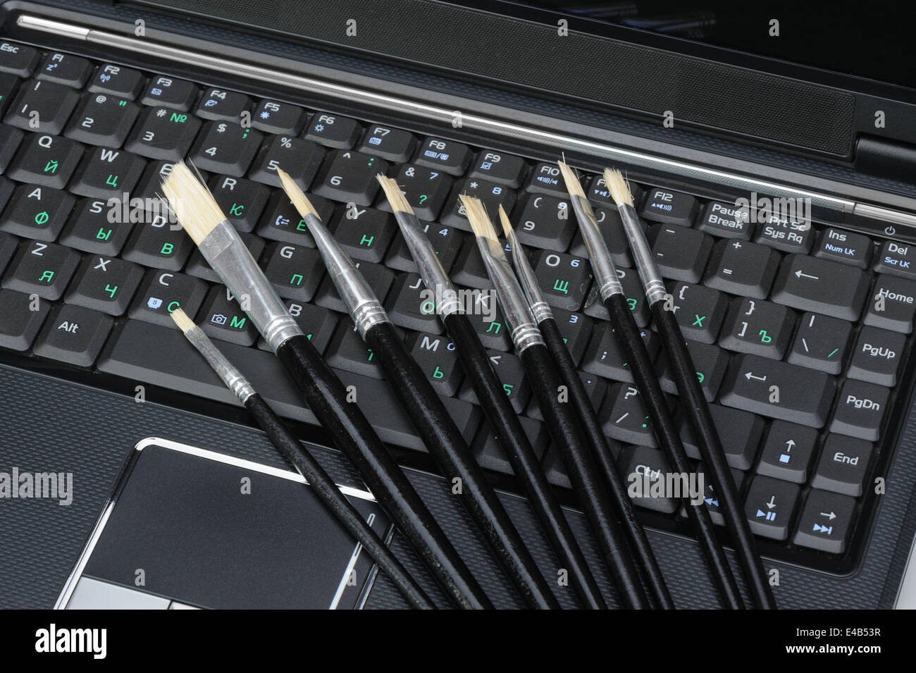Brush laptop concept computer art hi-res stock photography and images ...