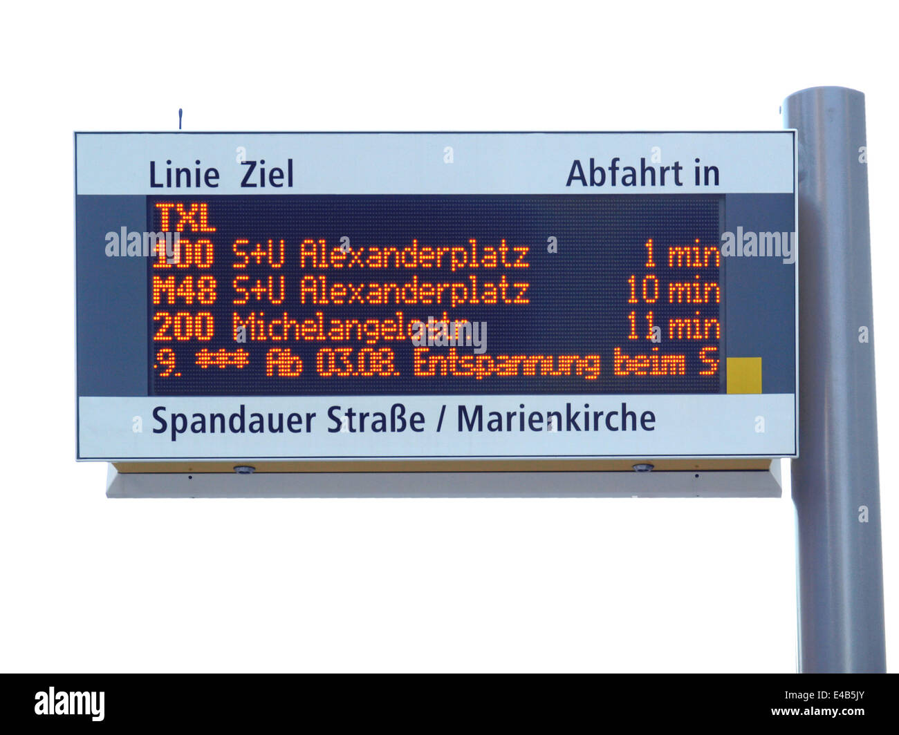 Bus timetable display bus stop hi-res stock photography and images - Alamy