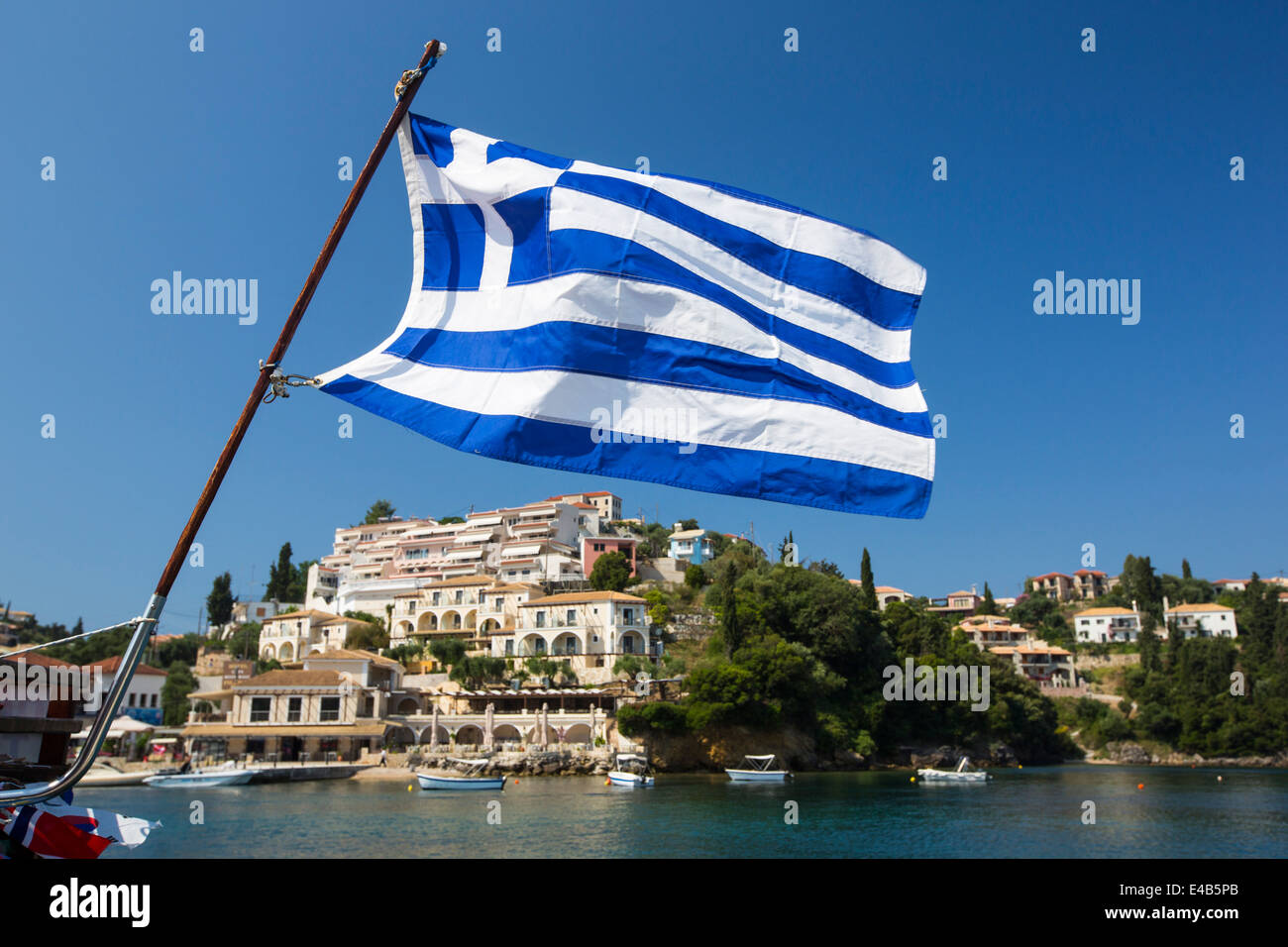 Flying The Greek Flag High Resolution Stock Photography and Images - Alamy