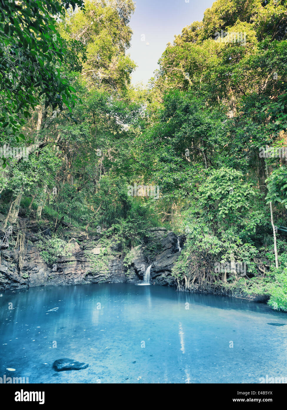 Vertical scenic tropical waterfall hi-res stock photography and images ...