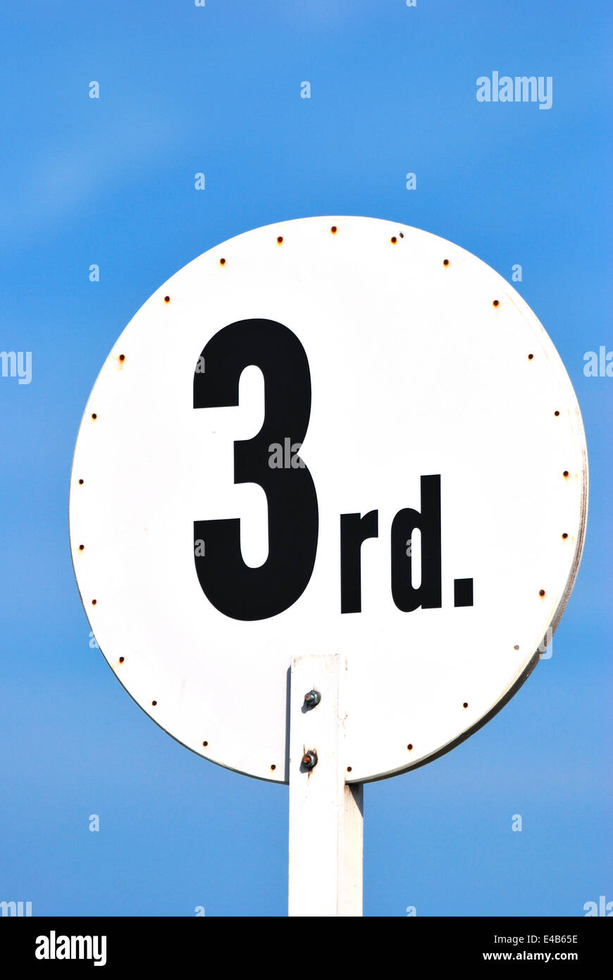 Third place sign Stock Photo - Alamy