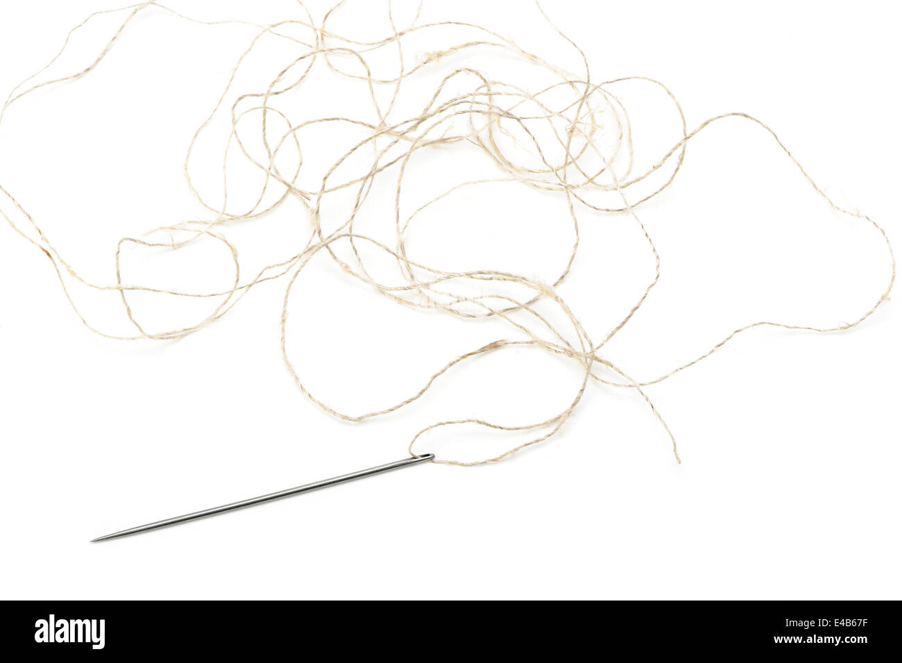 Needle and thread closeup Stock Photo - Alamy