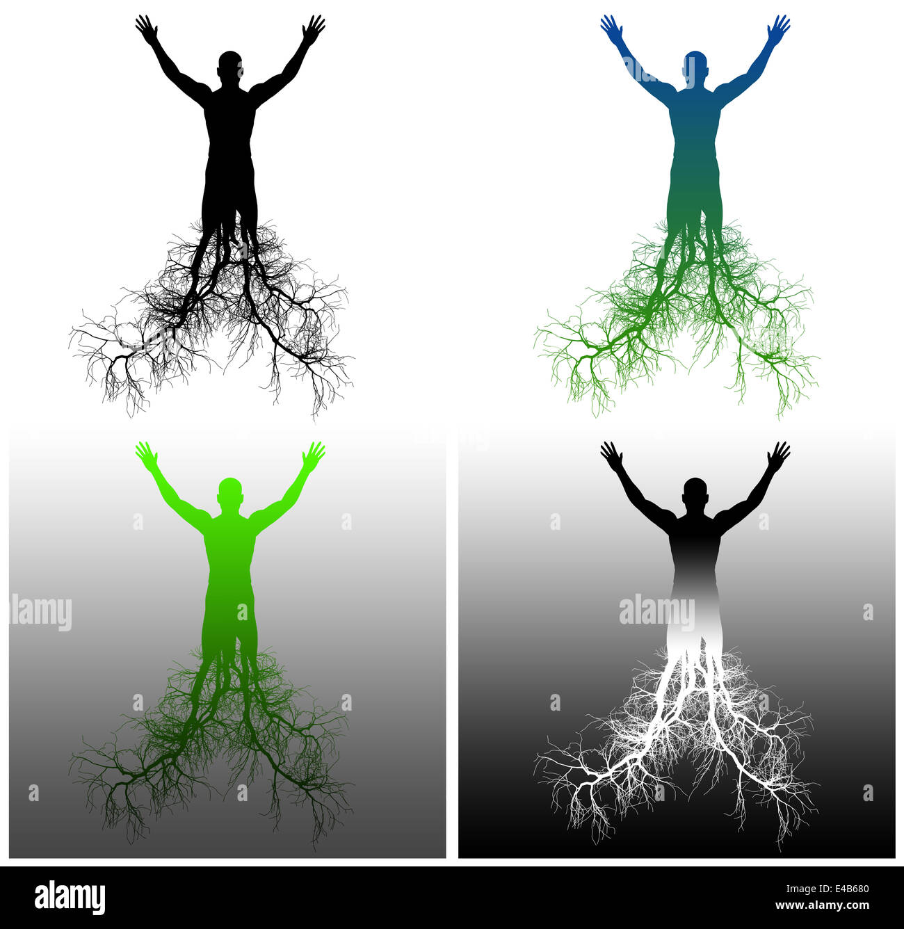 The man with tree roots Stock Photo - Alamy