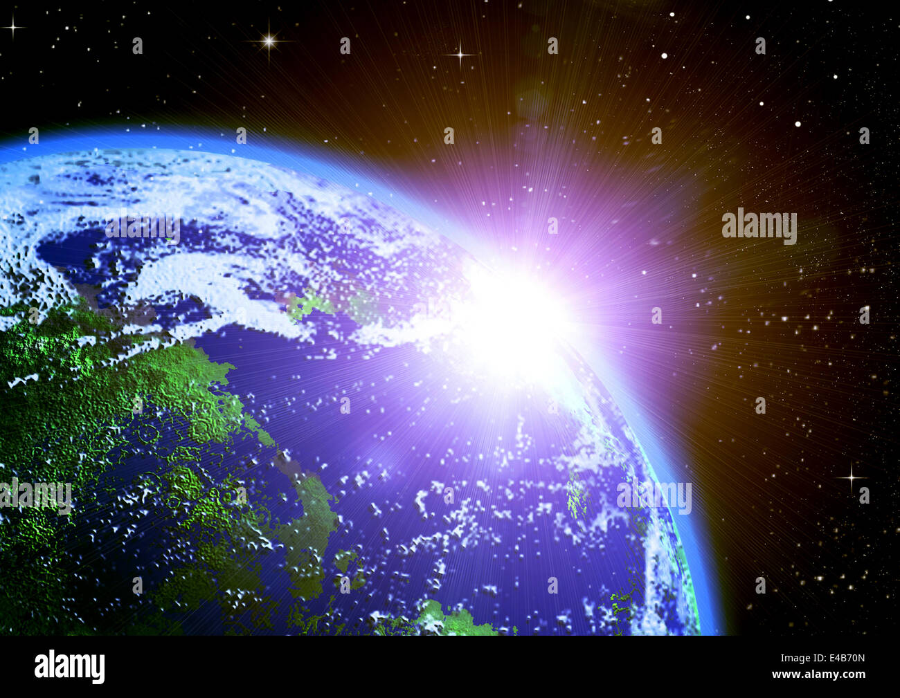 earth and sun Stock Photo - Alamy
