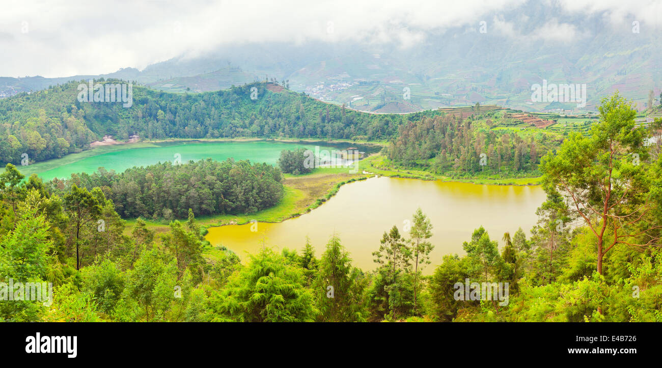 Telaga Warna and Cisaat Stock Photo - Alamy