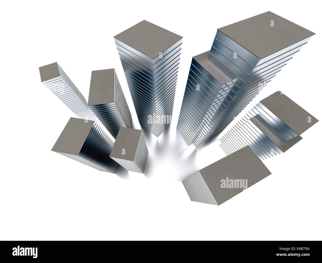 group of skyscrapers of different height Stock Photo - Alamy