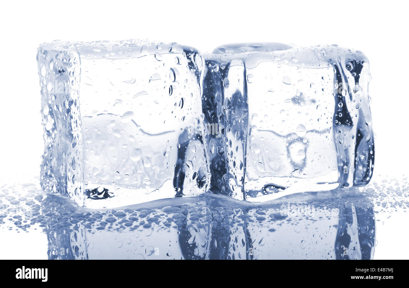 Pair of ice cubes Stock Photo - Alamy