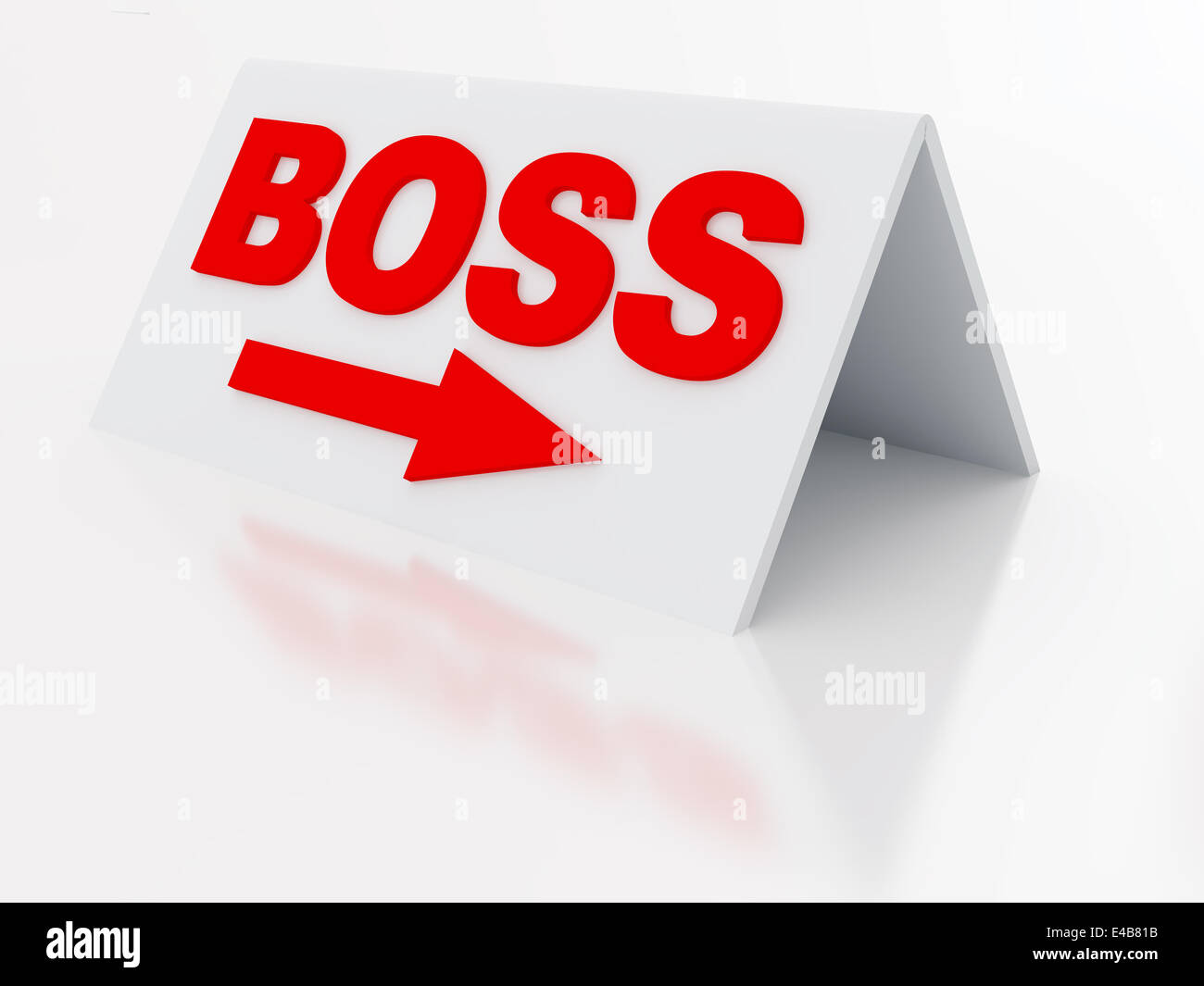 word boss on a light plastic tablet Stock Photo - Alamy