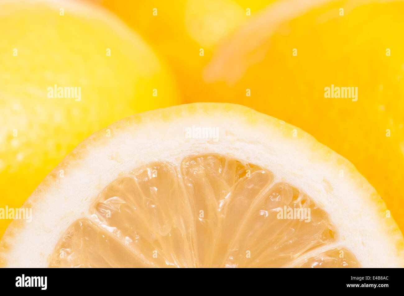Closeup of a slice of lemon Stock Photo - Alamy