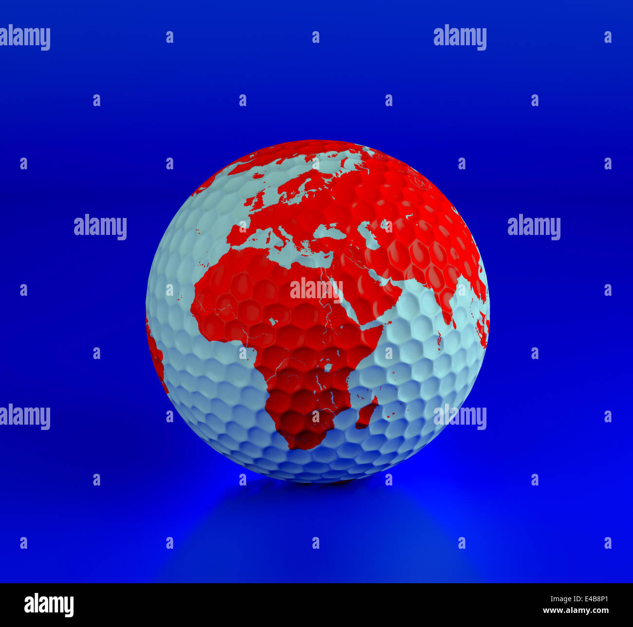Golf Ball Golf World Earth Globe Map High Resolution Stock Photography ...